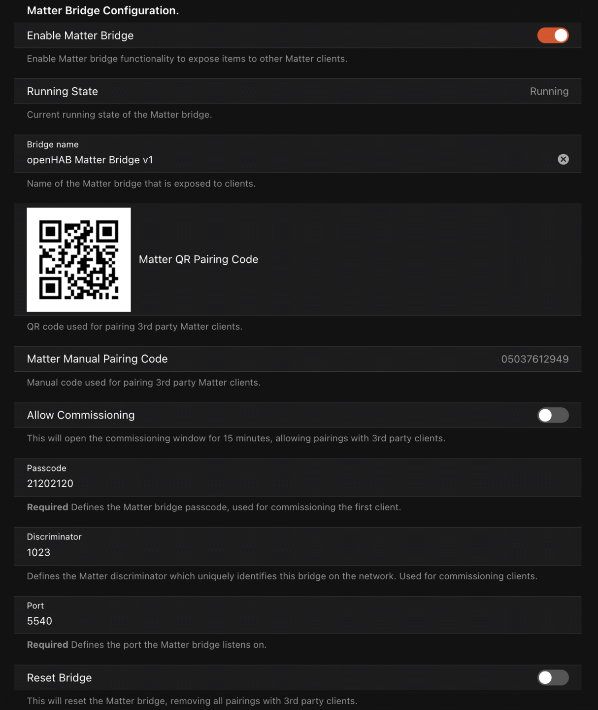 Matter - Bindings | openHAB